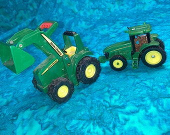 John Deere Toy Front End Loader Toy Tractor - Etsy