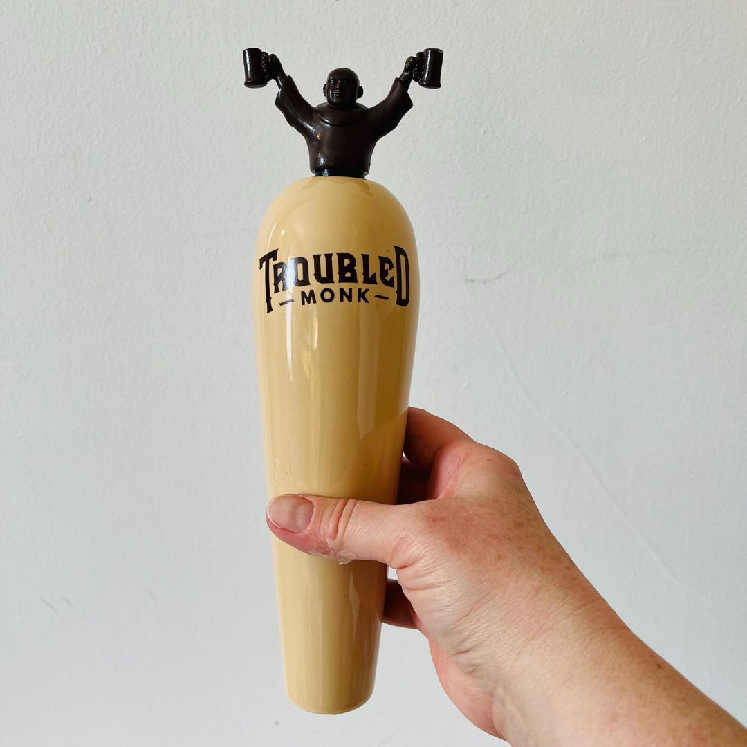 Vintage Barware Troubled Monk Hand Painted Ceramic Craft Beer Tap ...