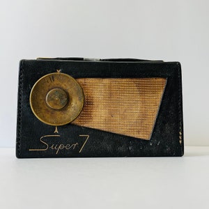Vintage Perdio Super 7 Transistor Seven Portable Radio Leather Encased ...