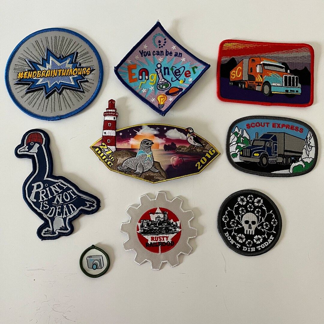 Vintage Embroidered Patches Emblems Hipster Starter Pack Jean Jacket ...