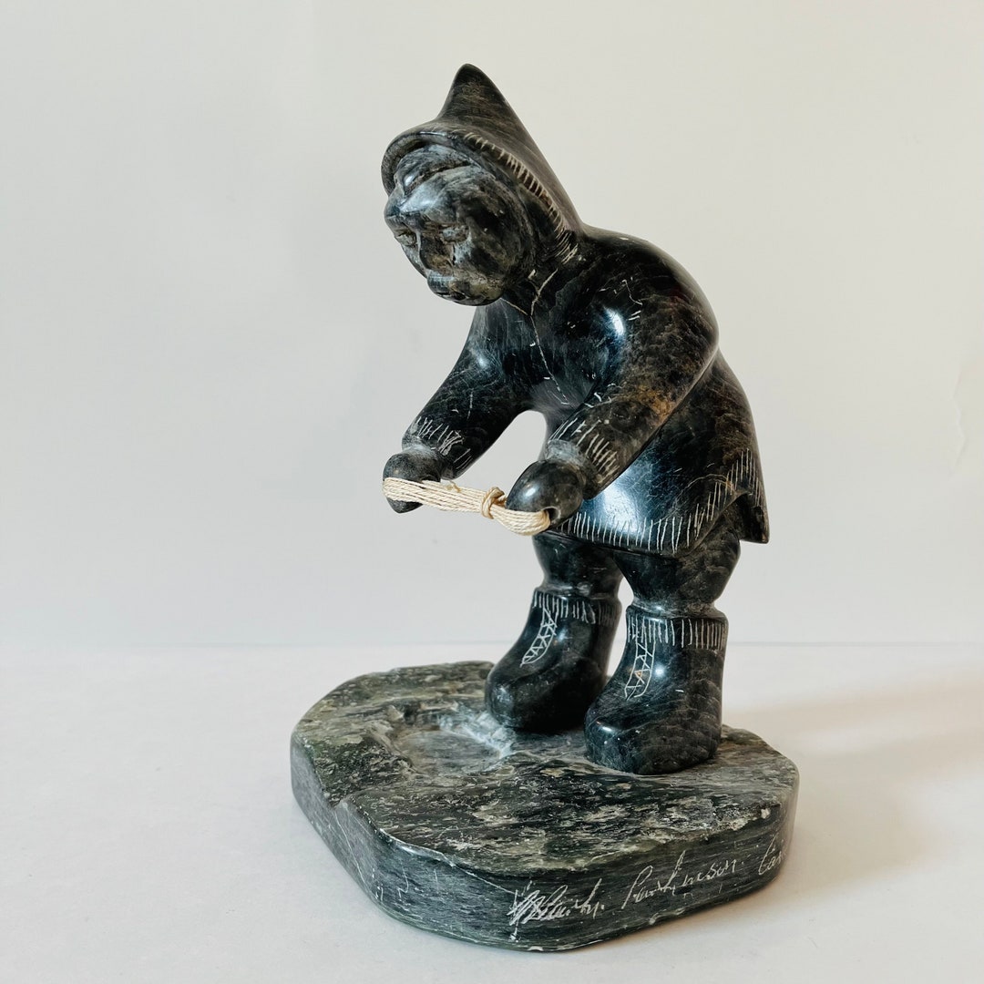 Vintage Soapstone Carving in Inuit Style by Mark Parkinson From Quebec ...