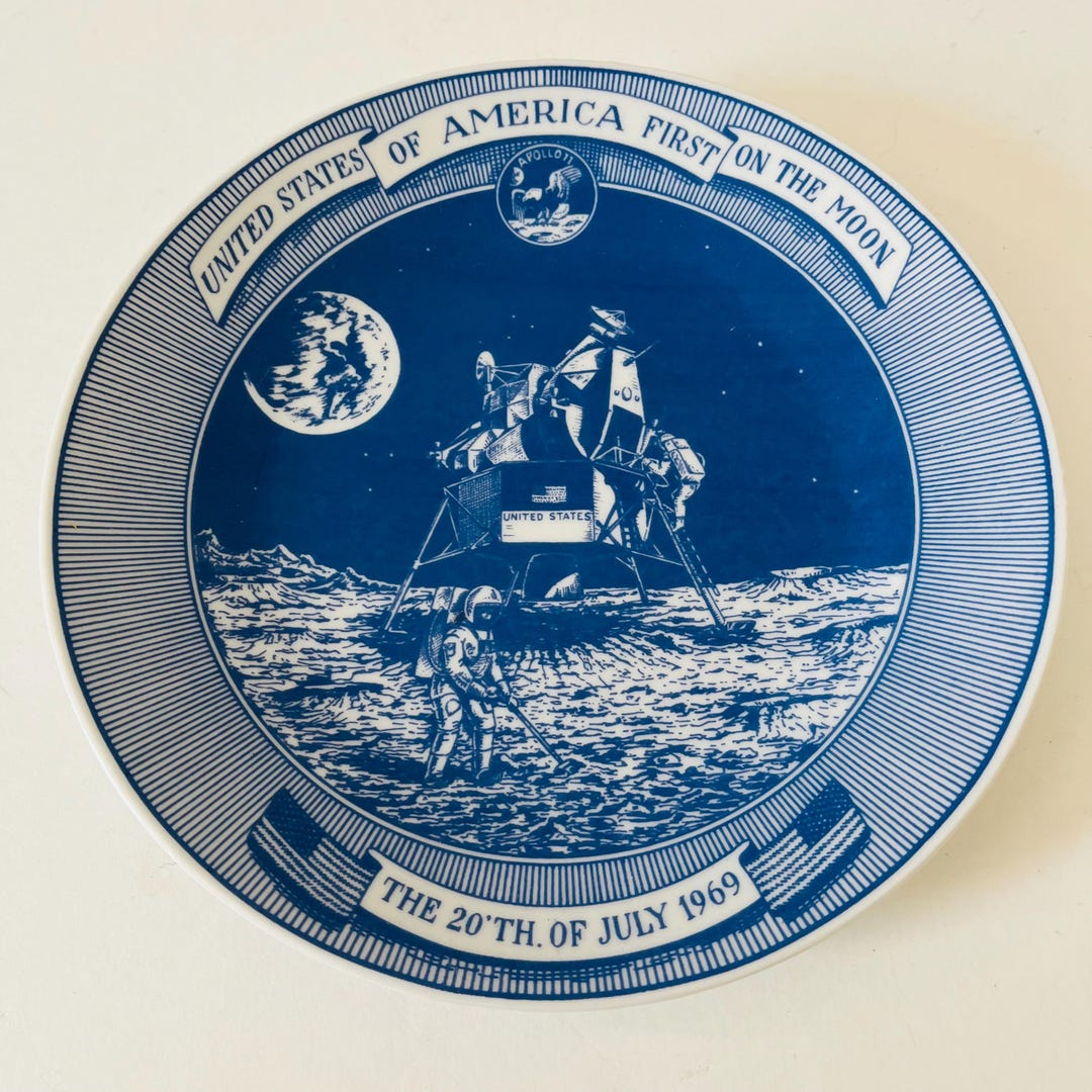 Vintage 1969 Apollo 11 Moon Landing Commemorative Plate by Lund ...