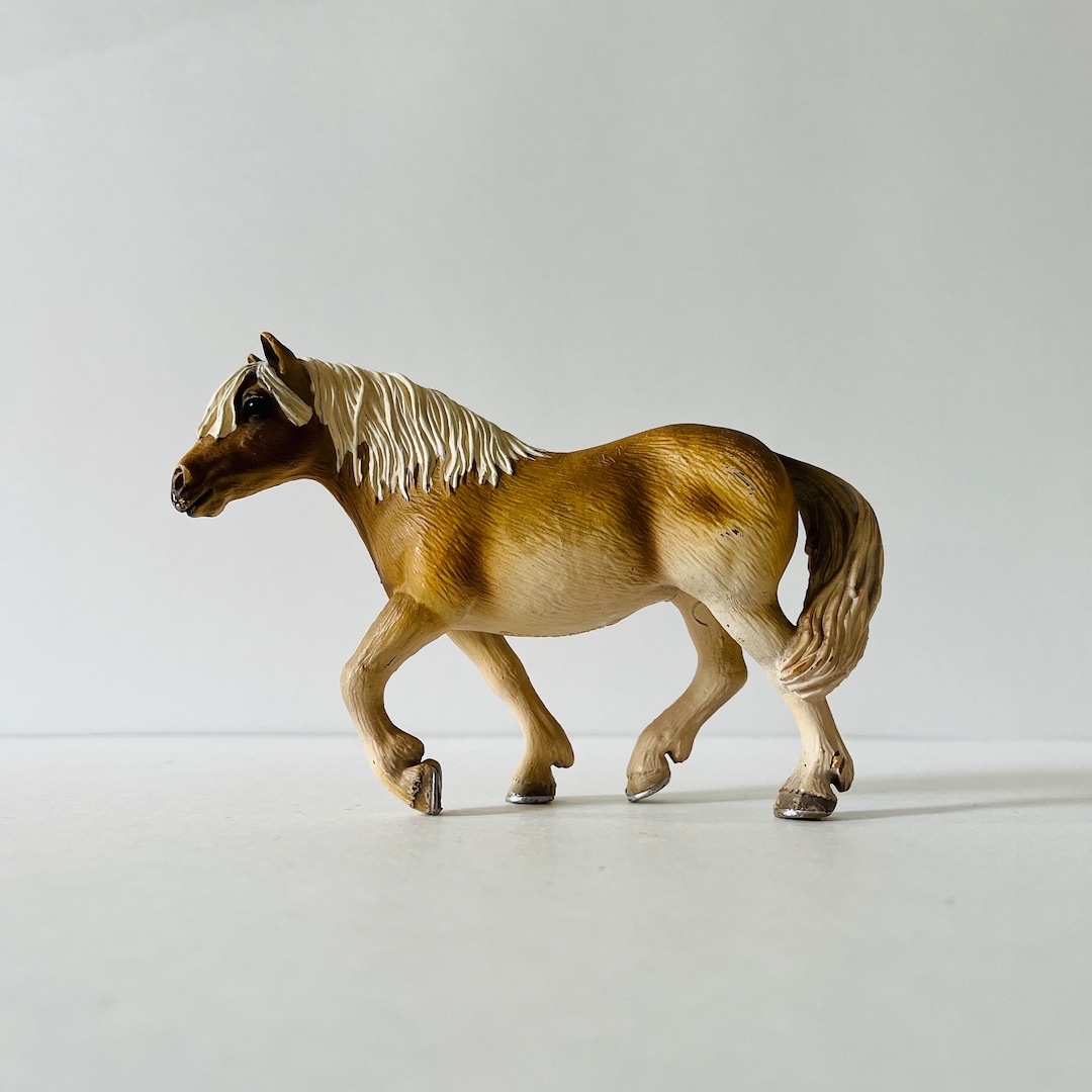 Vintage Retired Schleich Horses Palomino Haflinger Mare Toy Figure ...