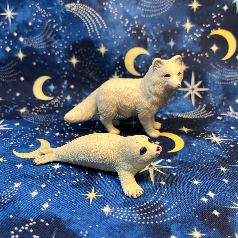 Safari and Papo Arctic Fox and Seal Animal Figurines Imaginary - Etsy