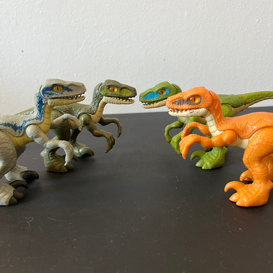 Vintage Jurassic Park Velociraptor Dinosaur Dino Plastic Toy Dinosaurs ...