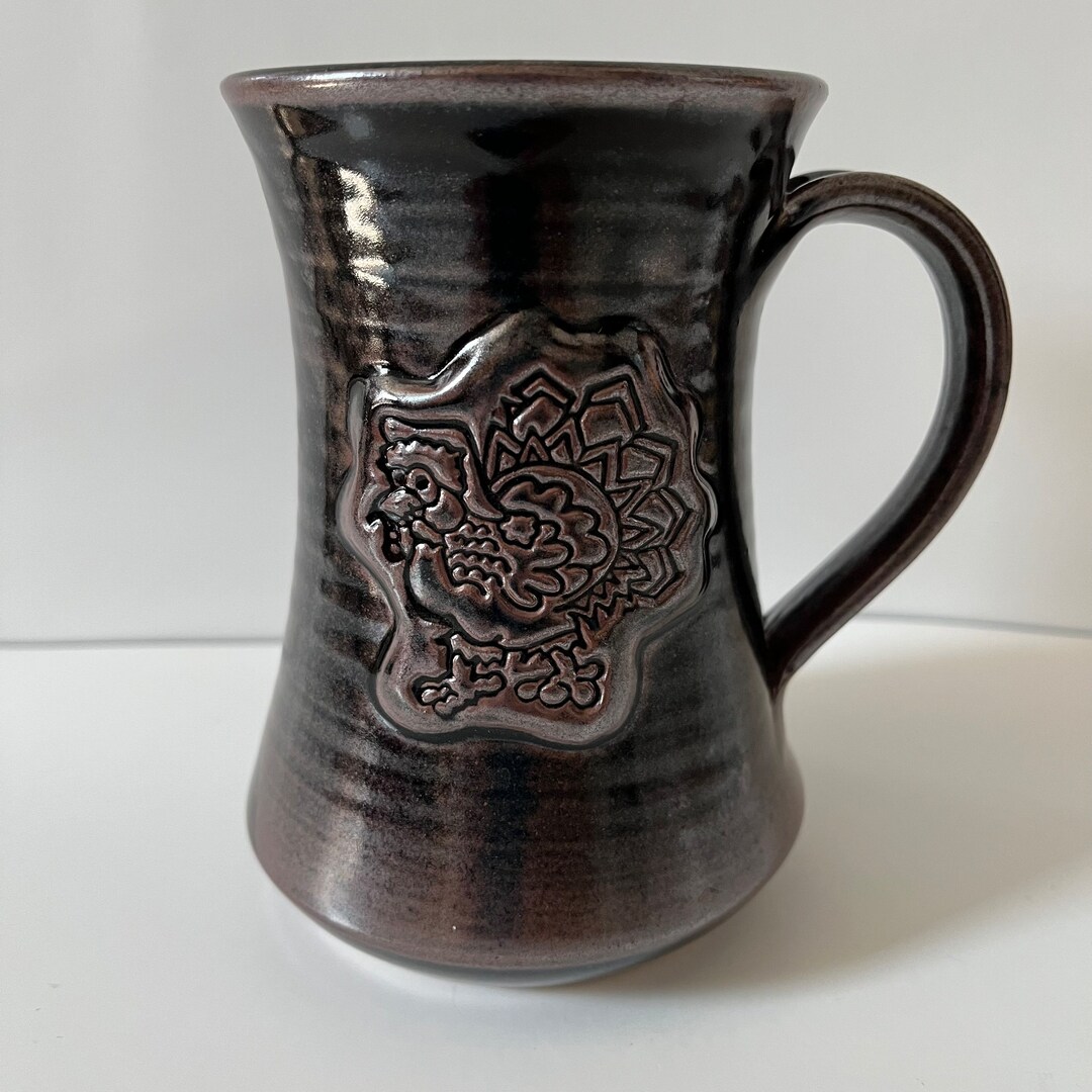 Vintage Hand Thrown Earthenware Pottery Mug Made in Canada Turkey Cup ...