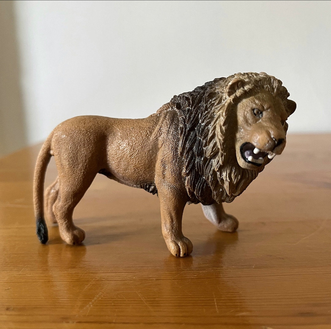 Schleich Lion PVC Plastic Toy Animal Figure Diorama Imaginary Play Wild ...