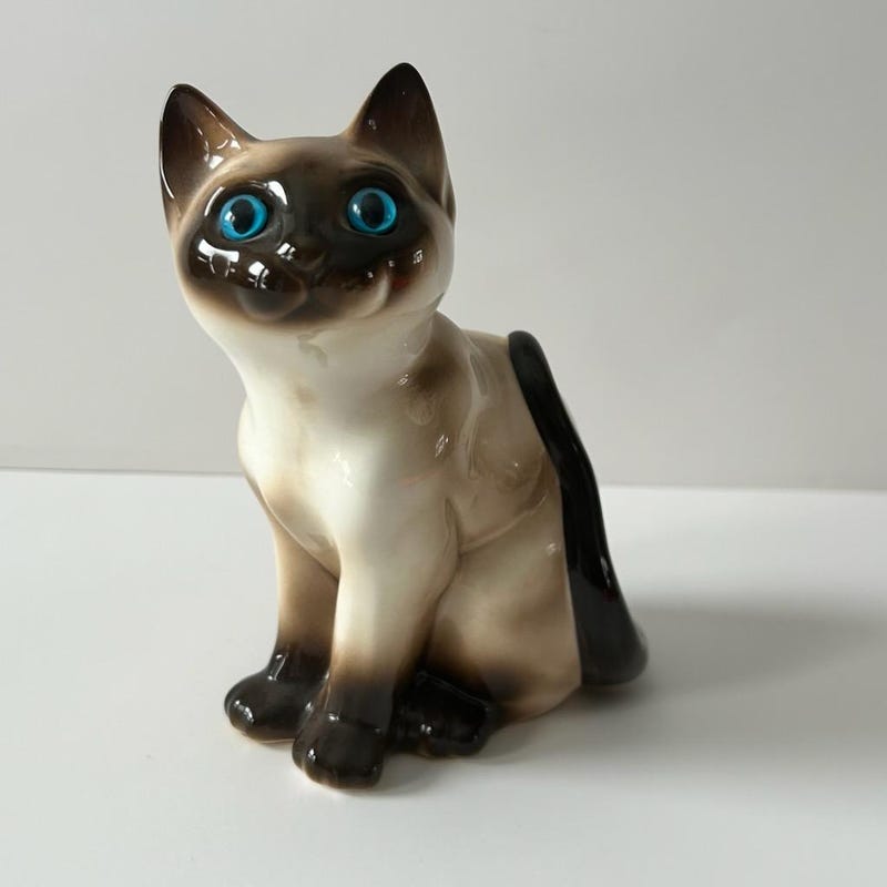 Siamese Cat Statue - Etsy