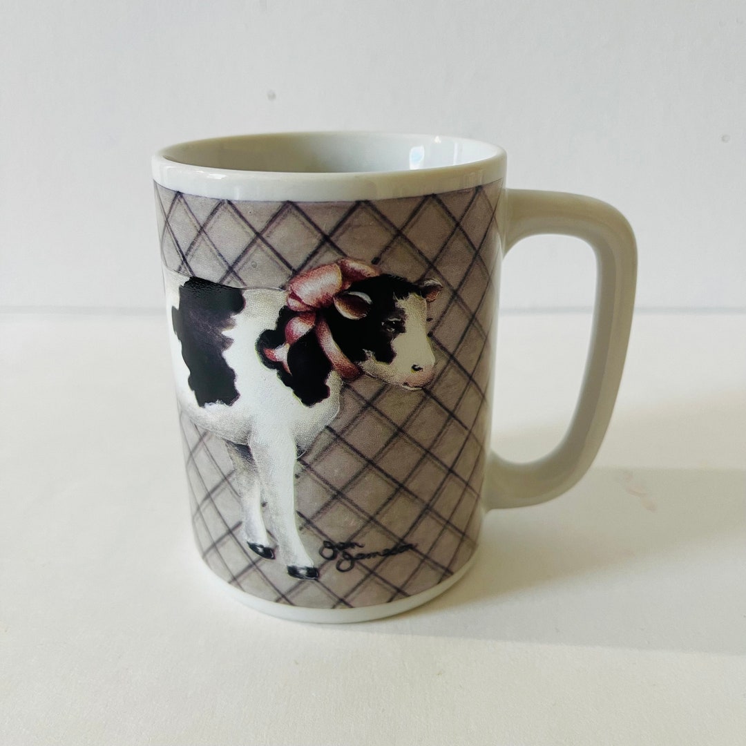Vintage Hand Painted Otagiri Cow Coffee Cup / Mug With Cow and Calf ...