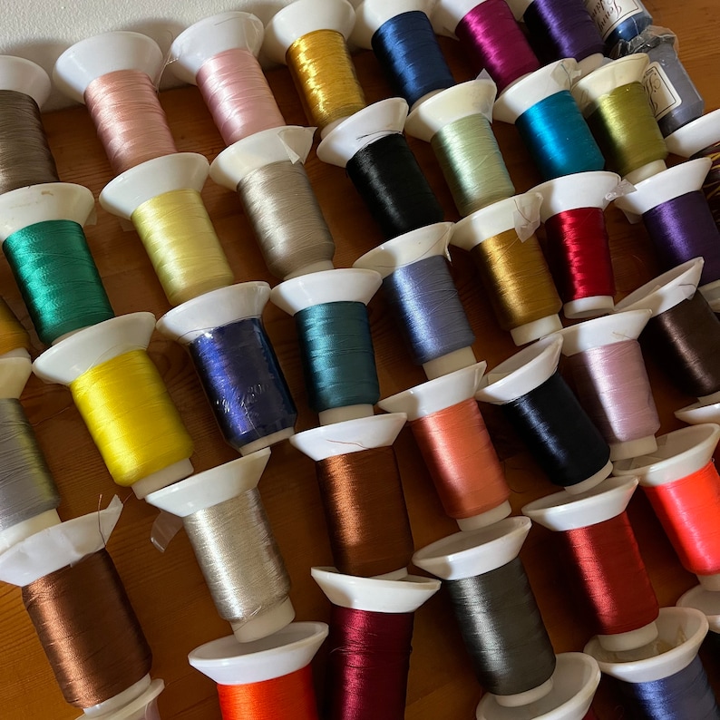 55 Spools Rayon Machine Embroidery Thread by Nova - Made in the USA - Etsy