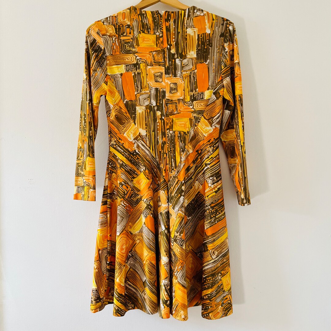 Vintage Mid Century Modern MCM Handmade Retro Dress Size Medium Mod ...