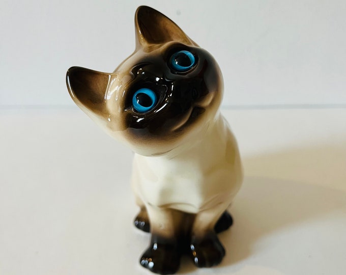 Vintage Porcelain Enesco Siamese Cat Figurine Cat Statue Collectible - Etsy