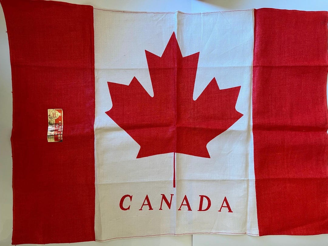 Vintage Imperial Linens of Canada Canadian Flag Tea Towel Dish Cloth ...