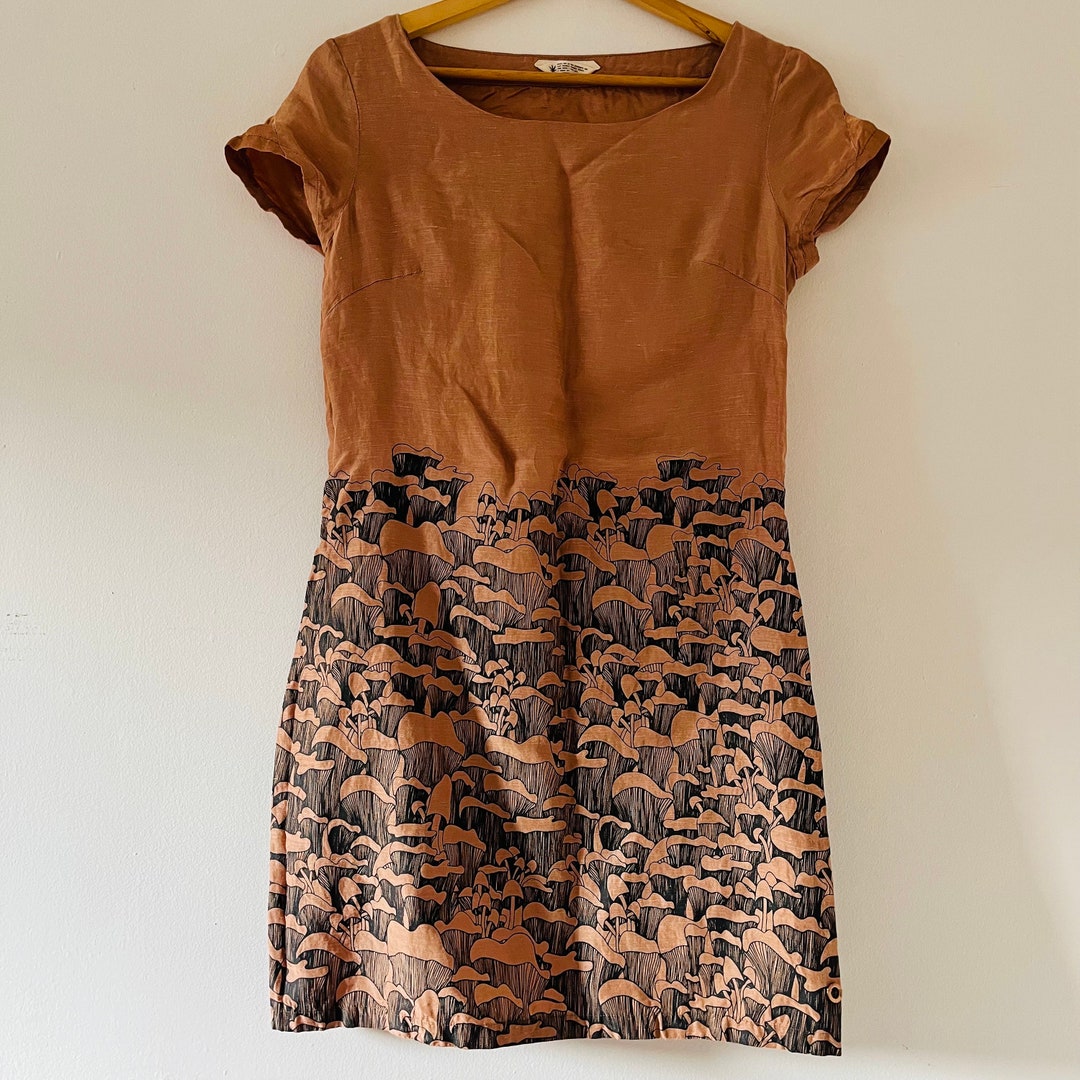 Fantastic Fungi Mushroom Hemp Silkscreened Dress Size 2 Tunic Top ...