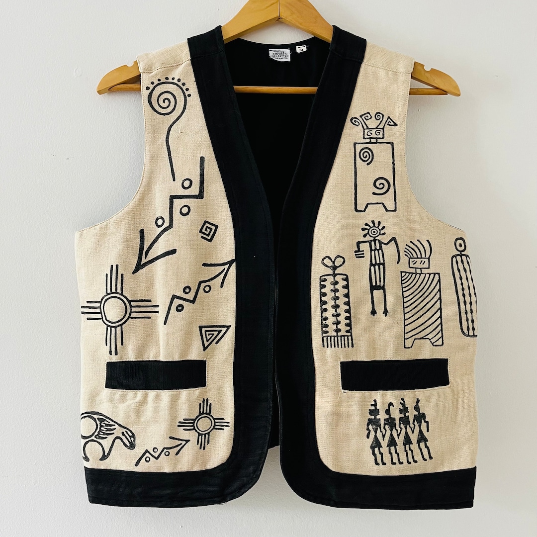 Vintage Venus Imports Fair Trade Aztec Design Vest Made in Nepal Size ...