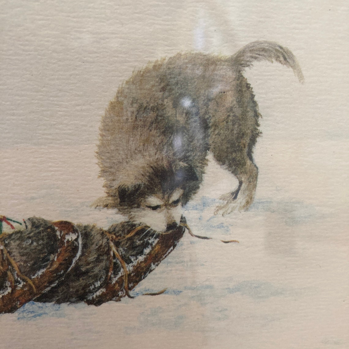 Vintage Inuit Print of Dorothy Francis Painting Child Amauti | Etsy Canada