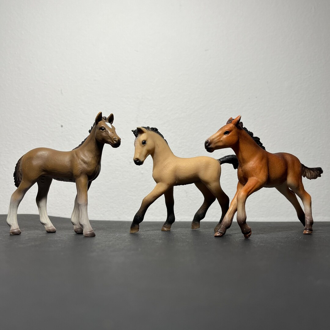 Vintage Retired Schleich Female Foals Horse Model Toy Figurine - Etsy