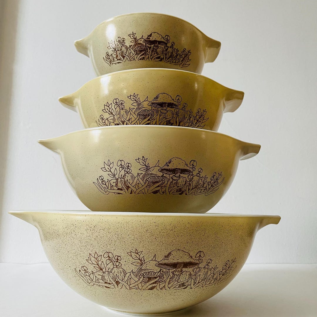 Forest Fancies Pyrex Cinderella Bowl Set Number 441 to 444, Complete ...