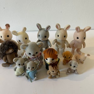 Vintage Sylvanian Calico Critters Lot of 15 Sweet Animals Bunnies ...
