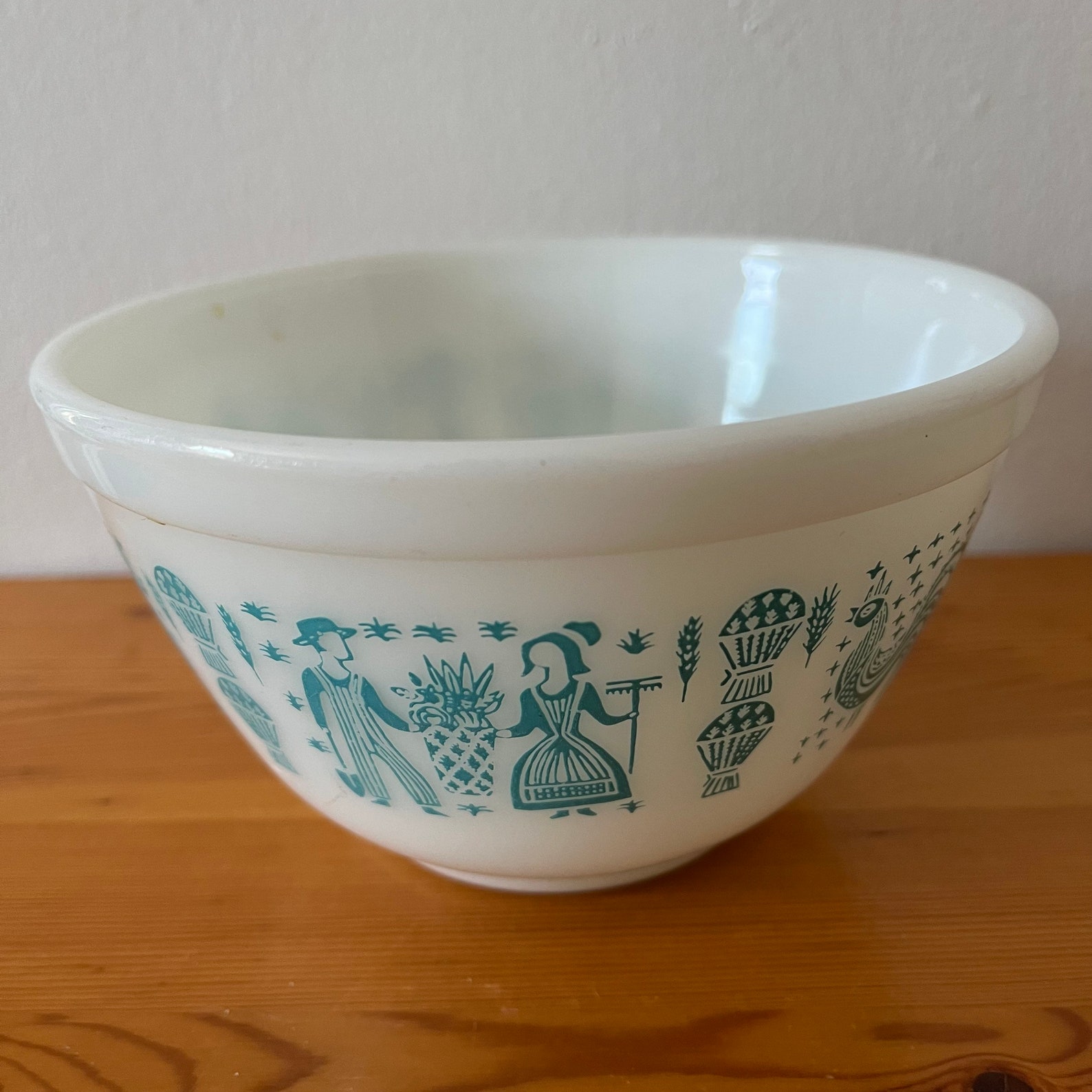 Vintage Pyrex Butterprint 401 Bowl Amish Butterprint Turquoise - Etsy