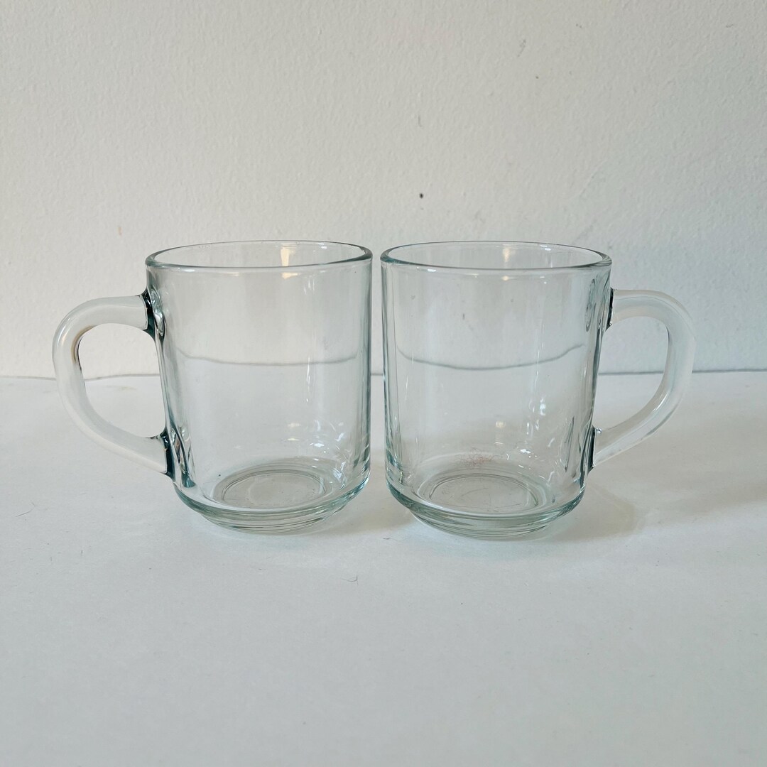 Vintage Arcoroc France CLASSIQUE CLEAR COUPE Glass Coffee Cup Tea Mug ...