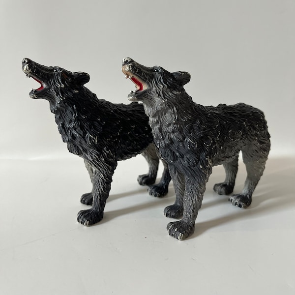 Rubber Wolf Figurine - Etsy