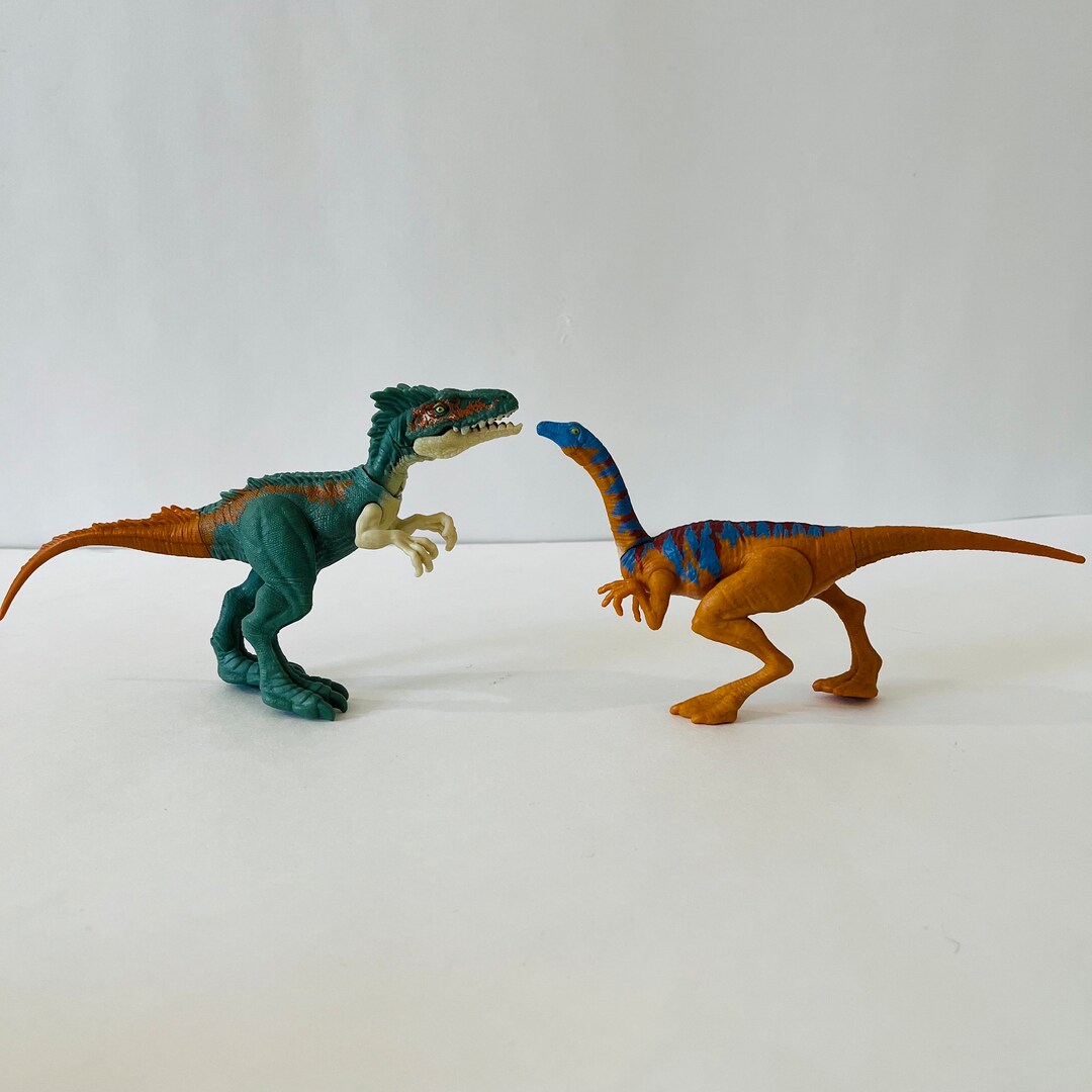 Jurassic Dinosaurs Dinos Moros Intrepidus and Gallimimus Plastic Toy ...