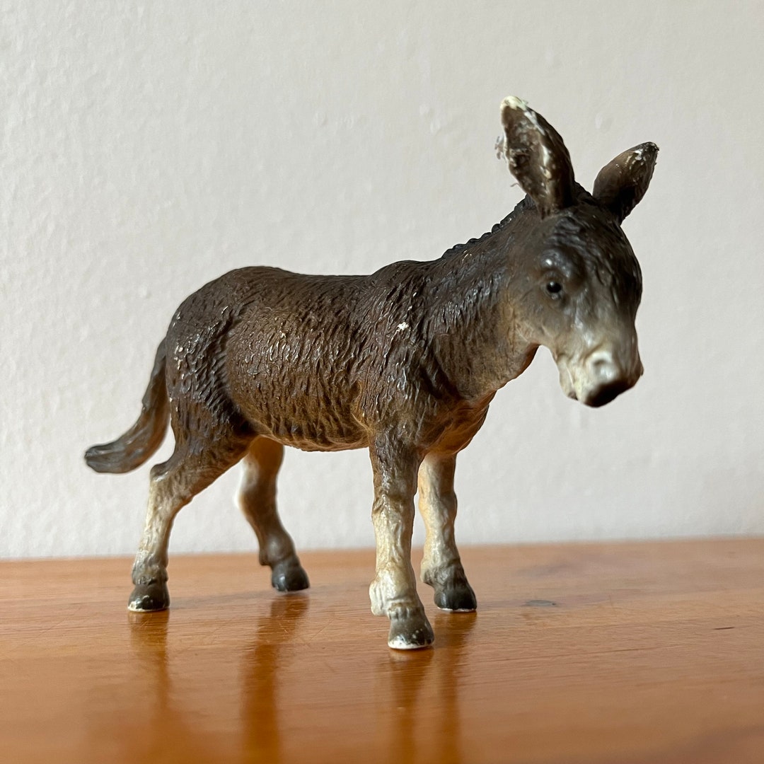 Vintage Schleich Donkey Burro Farm Animals 1989 Imaginary Play Made in ...