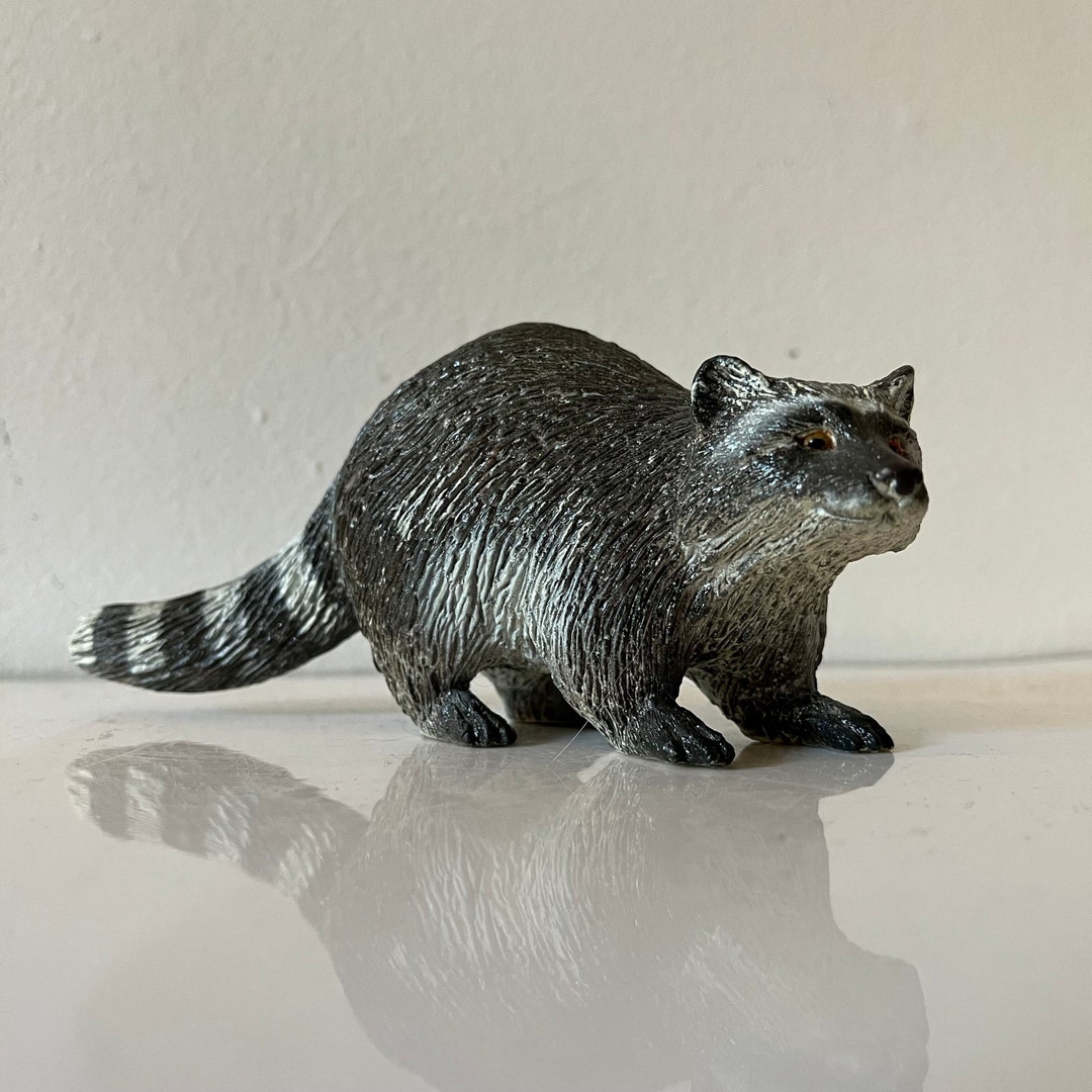 Vintage AAA Rubber Raccoon Model Toy Figurine Animal Figure - Etsy