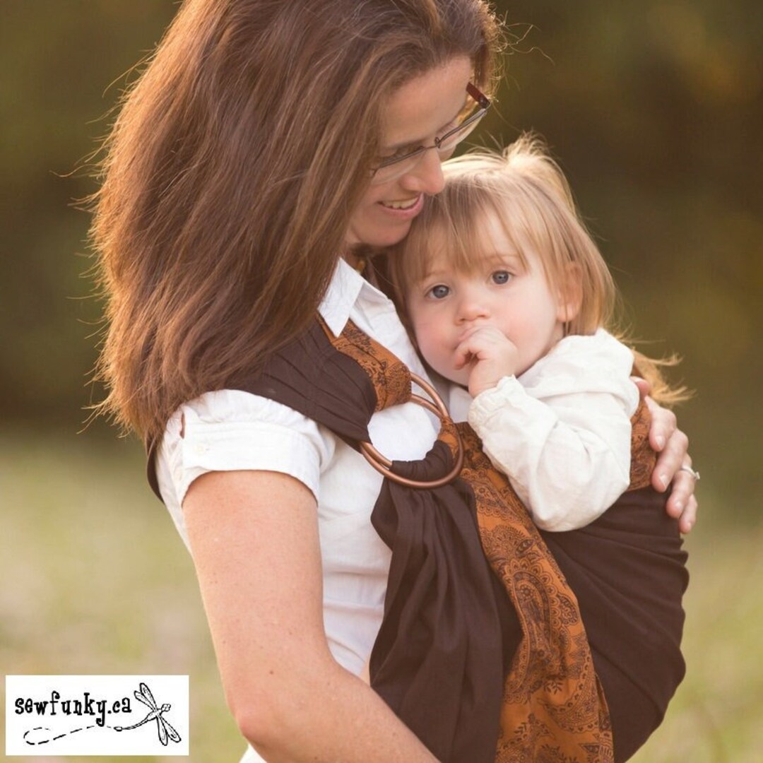 Baby Sling Ring Sling Sewfunky Designer Adjustable Ring Sling Paisley ...