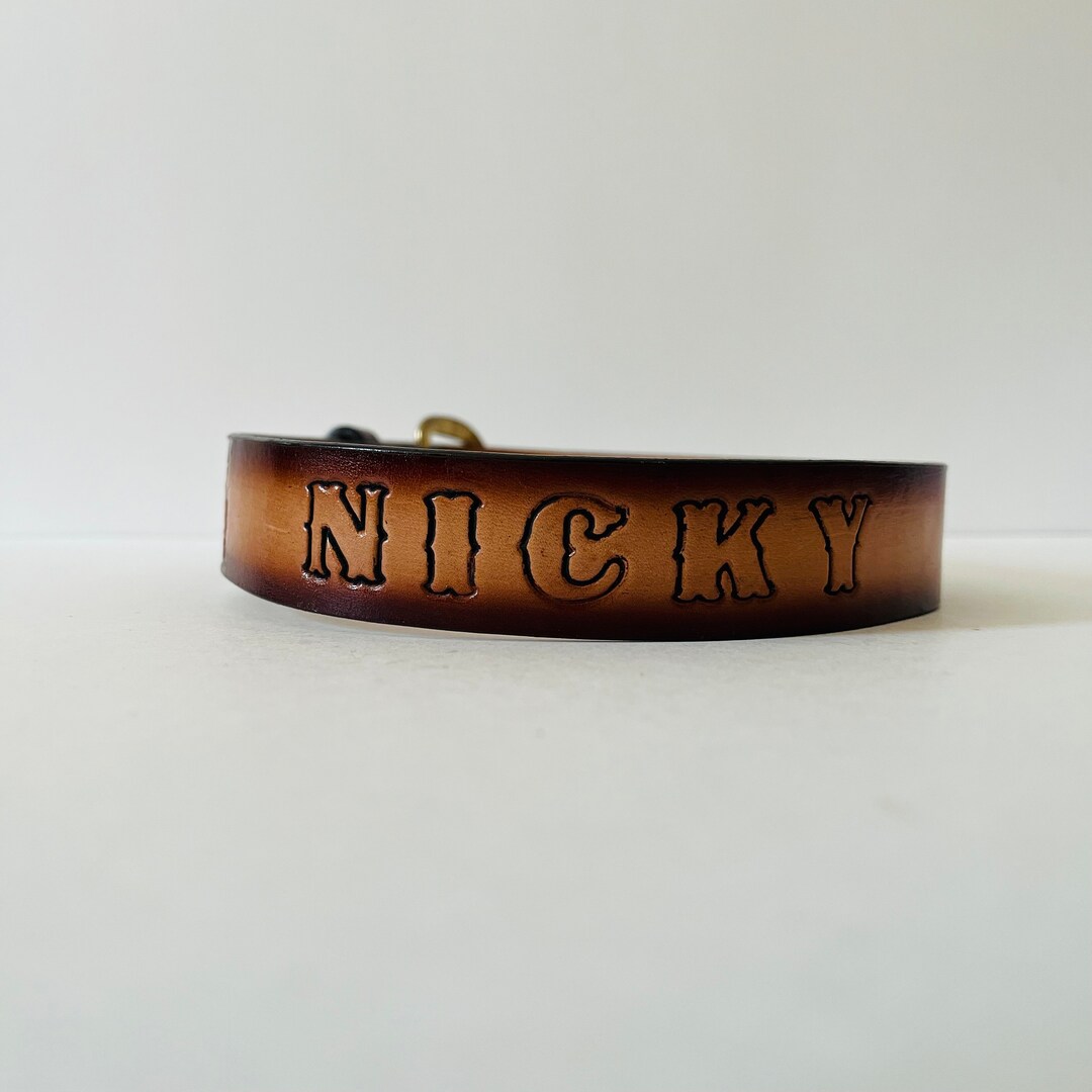 Vintage 1970's Tooled Leather Western Style Childs' Belt With the Name ...