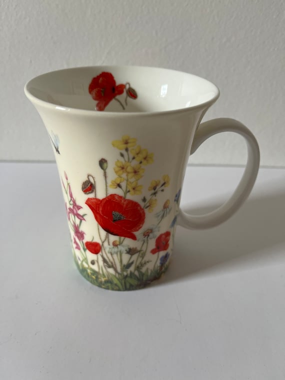 Vintage Mcintosh Porcelain Poppy Dragonfly Coffee Mugs Cup - Etsy