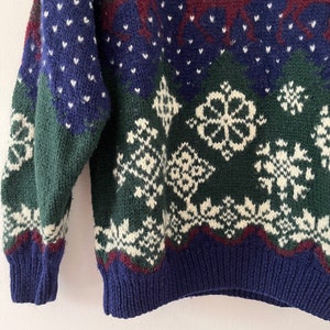 Vintage Britches Hand Knit Pure Virgin Wool Fair Isle Sweater Pullover ...