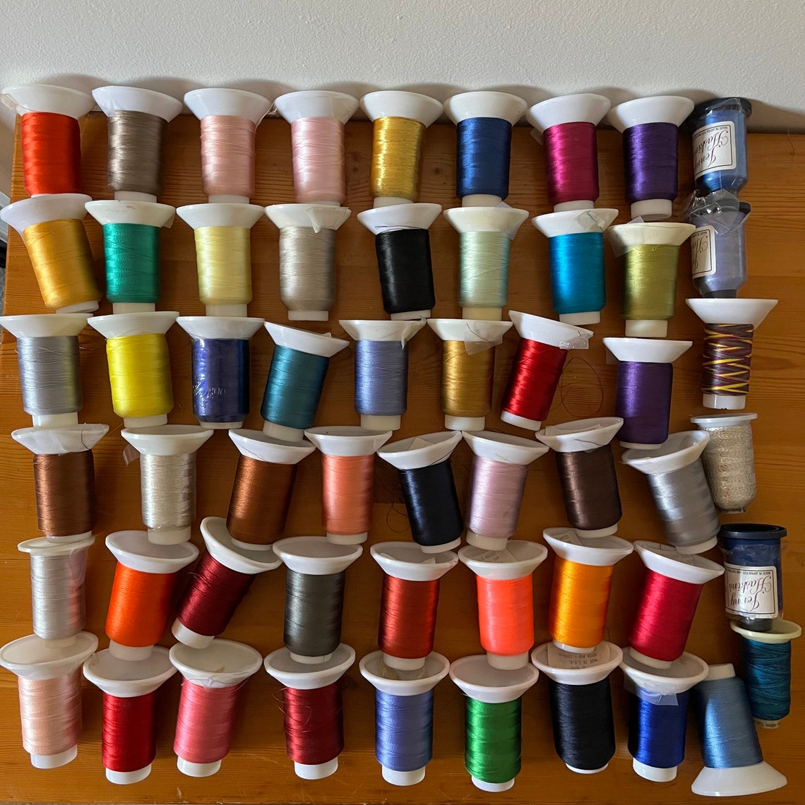 55 Spools Rayon Machine Embroidery Thread by Nova - Made in the USA - Etsy