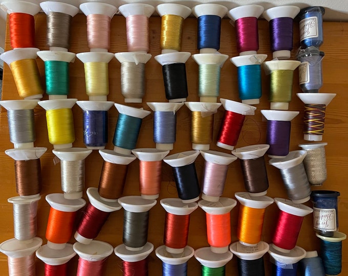 55 Spools Rayon Machine Embroidery Thread by Nova - Made in the USA - Etsy