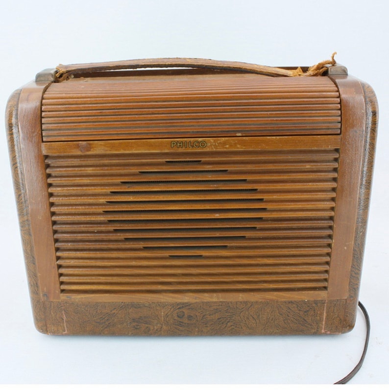 Vintage Philco Model 46-350 Wooden Rolltop Portable Tube Radio - Etsy