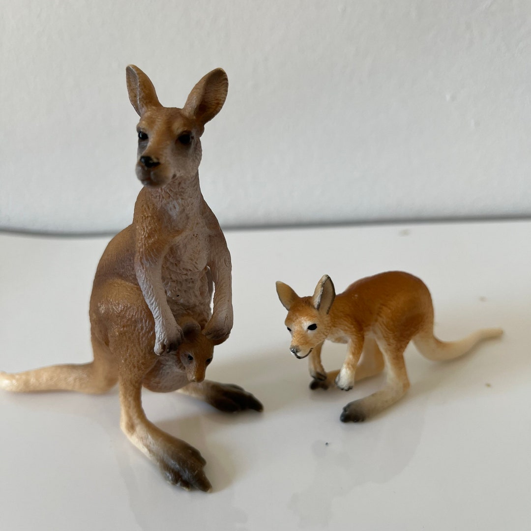 Vintage Retired Schleich Kangaroo Mama With Joey Figure - Etsy