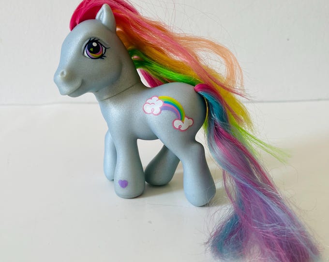 Vintage My Little Pony Figure MLP Rainbow Dash Brushable Pony MLP ...