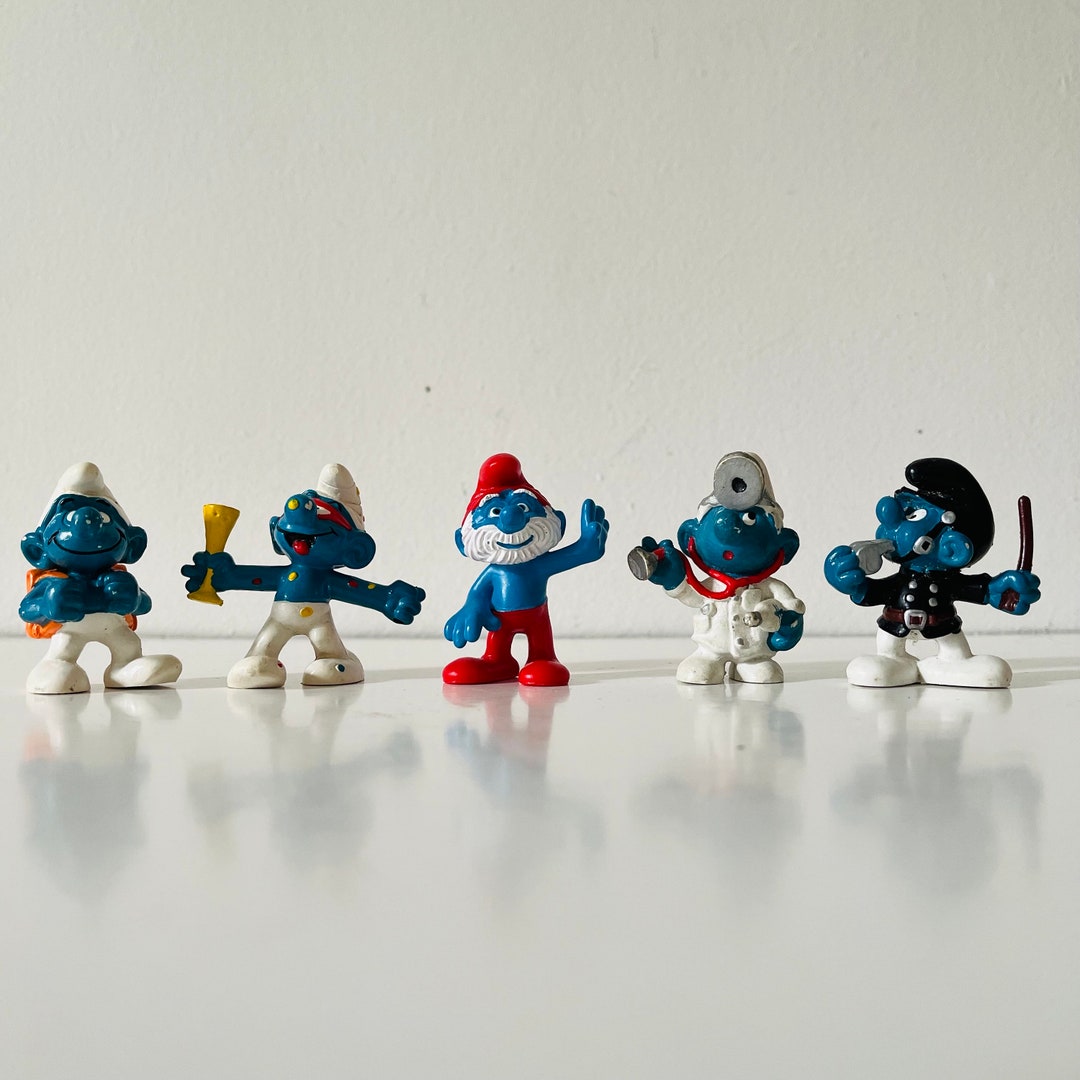 SET of 5 Vintage Smurf Figurines Schleich Peyo Smurf Figures | Bully ...