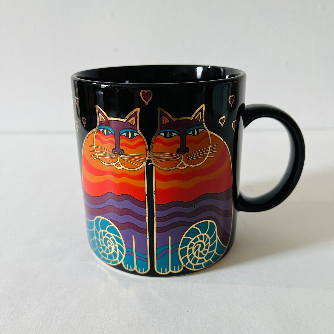 Vintage 1990's Laurel Burch Cat Kitten Cat Lover Tea Mug Coffee Cup Cat ...