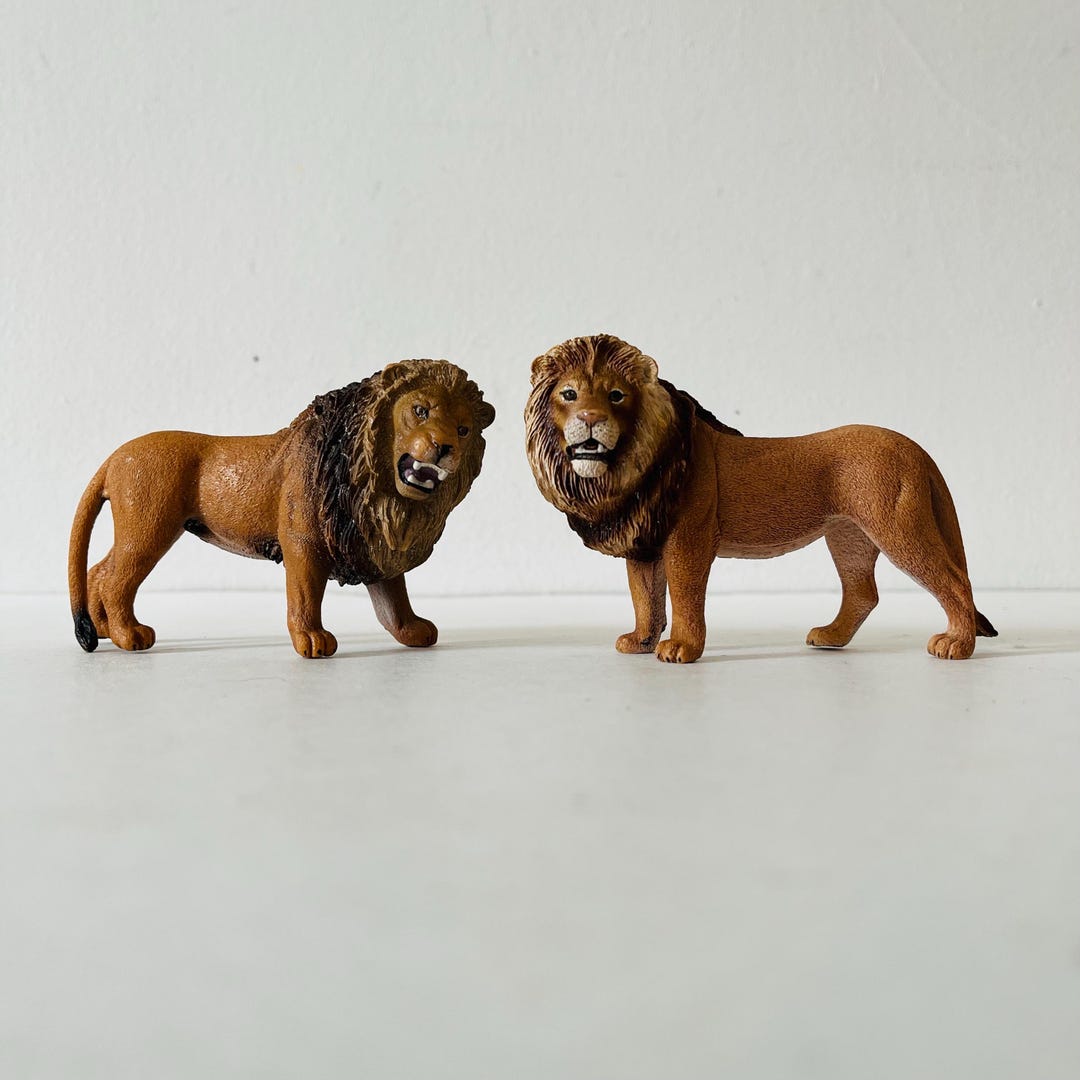 Schleich Lion PVC Plastic Toy Animal Figure Diorama Imaginary Play Wild ...