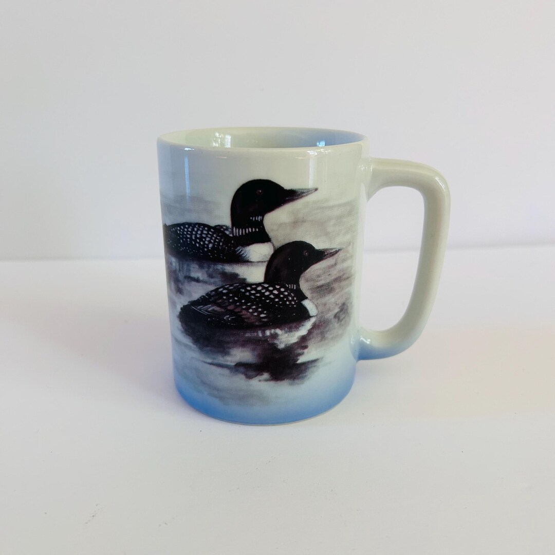 Vintage Loon Mugs Canadian Wildlife Coffee Cup Tea Mug Loon Art ...