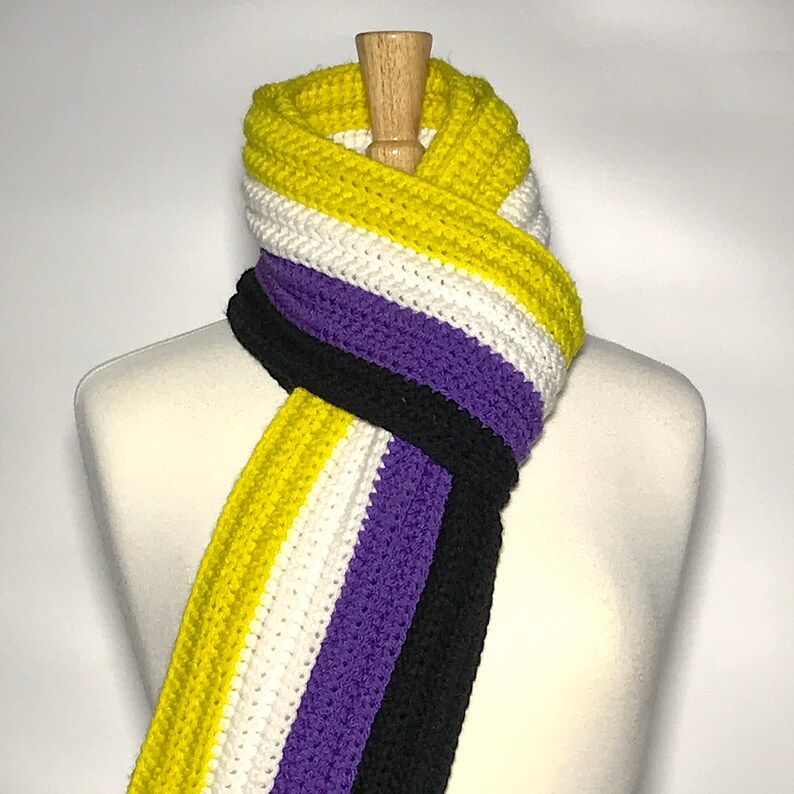 Nonbinary Pride Scarf - Etsy