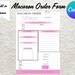 Macaron Order Form Sheet Canva Template Editable Bakery Macarons Form ...