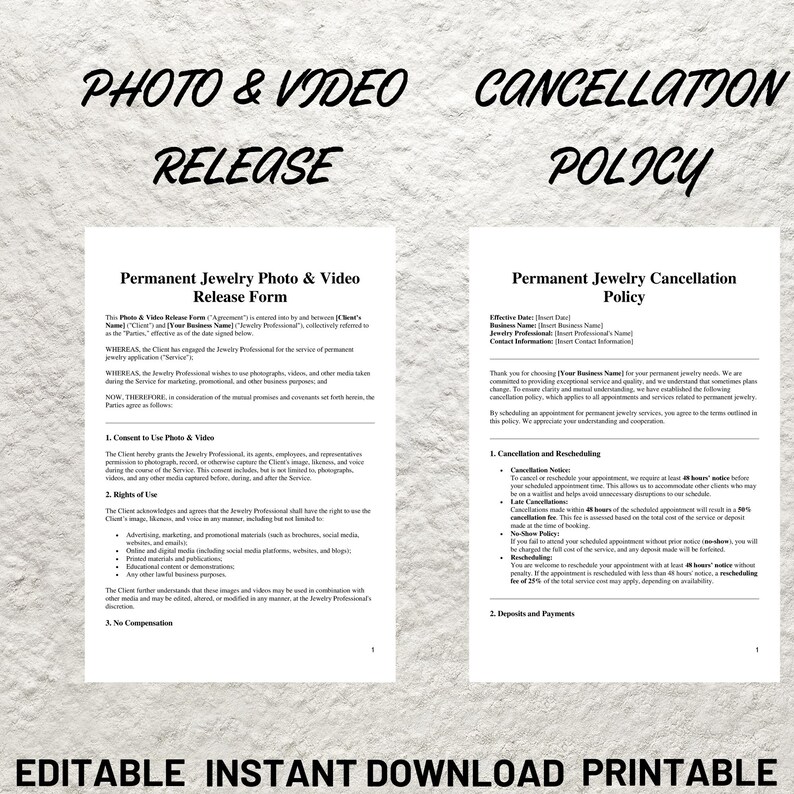 Permanent Jewelry Business Starter Kit Editable Permanent Jewelry ...