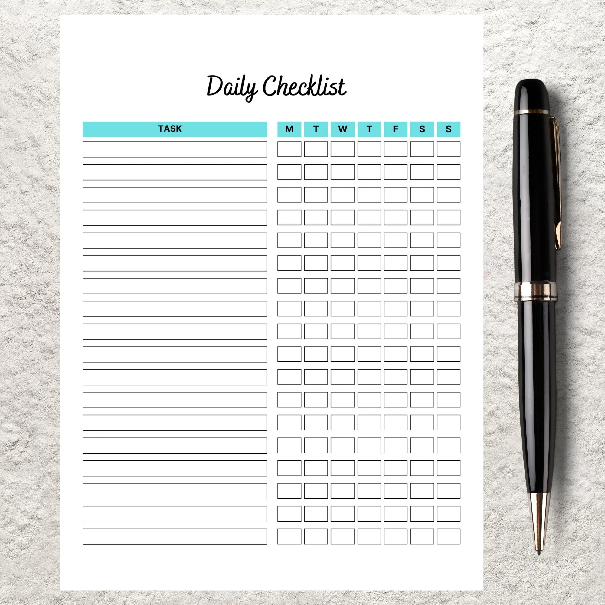Editable Daily Checklist Template Printable Weekly to Do List Daily ...