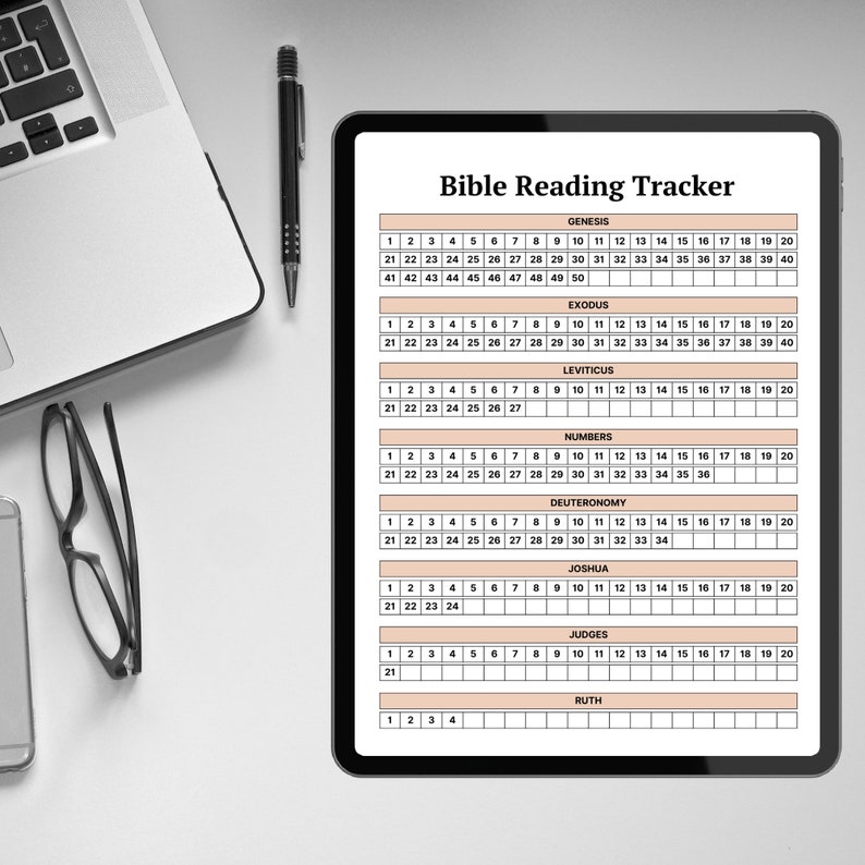 Bible Reading Tracker Printable Bible Reading Plan Checklist Daily ...