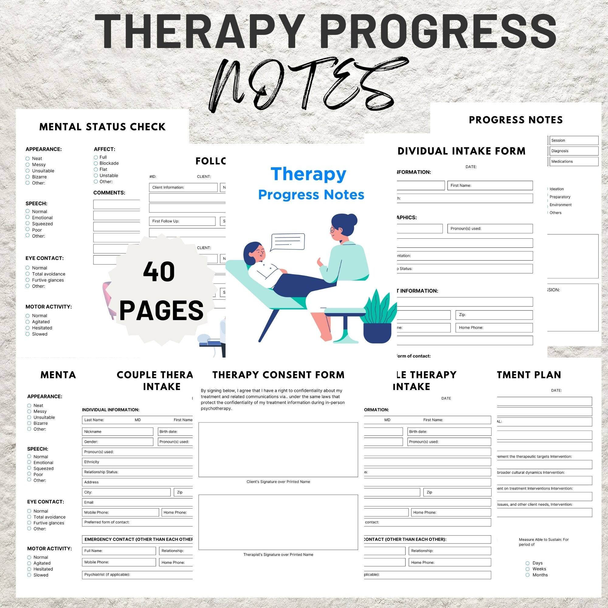Therapy Progress Notes Template - Psychotherapy, Intervention Cheat ...