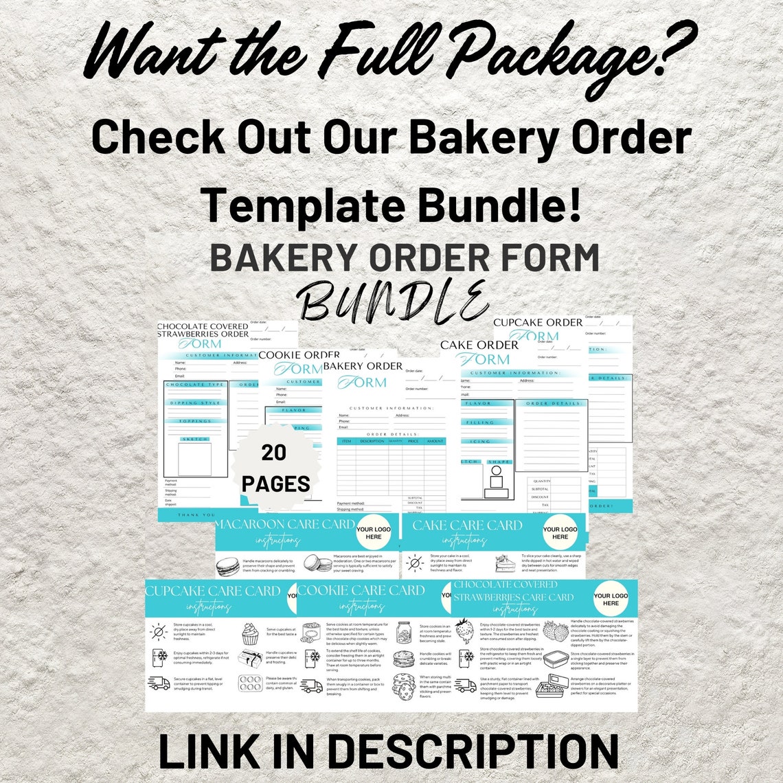 Macaron Order Form Sheet Canva Template Editable Bakery Macarons Form ...
