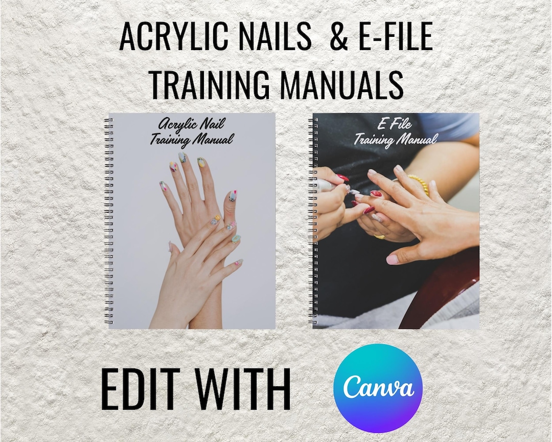 Acrylic Nails Manual, E File Nails Workbook, Nail Technician Training Guides, Nail Courses ...